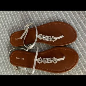 Express Shoes | Snakeskin Gladiator Sandals Size 6 | Poshmark